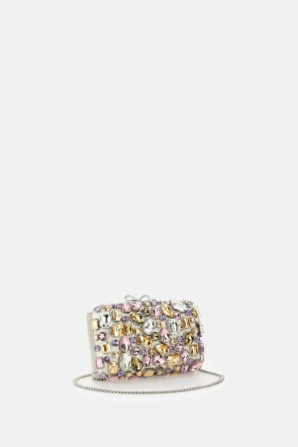 SELF-PORTRAIT Crystal Embellished Clutch Bag