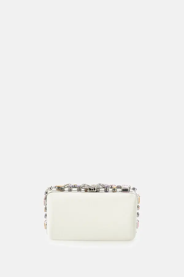 SELF-PORTRAIT Crystal Embellished Clutch Bag