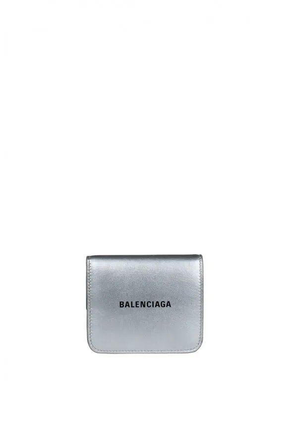 Balenciaga Wallet Cash Mini - Silver