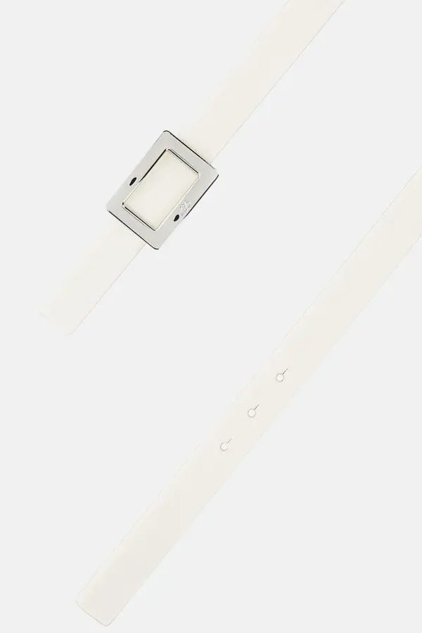 ROGER VIVIER Leather Belt With Silver Tone Buckle - Multicolor