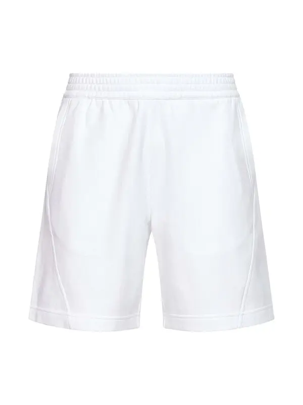 Givenchy White Brushed Cotton Couture Seam Bermuda Shorts - Multicolor
