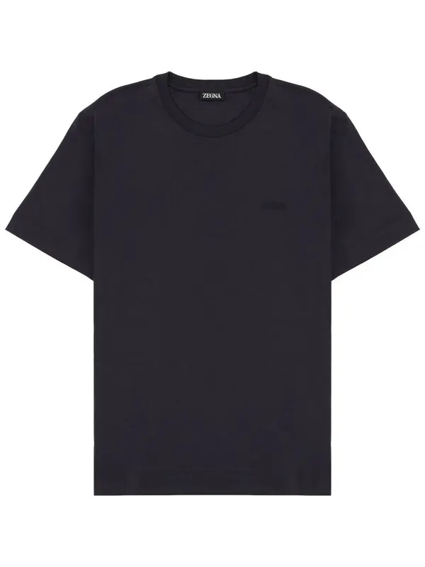 Zegna T-shirt With Logo - Black