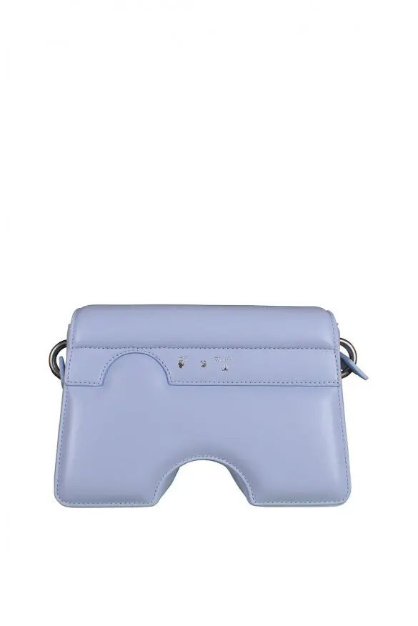 Off-White Calf Leather Shoulder Bag - Blue