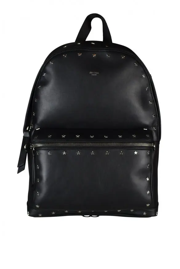 JIMMY CHOO Wilmer Leather Backpack With Star Embellishments - Black