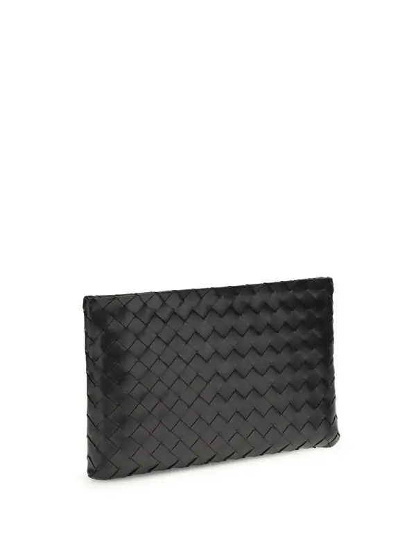 Bottega Veneta Medium Woven Leather Clutch Bag