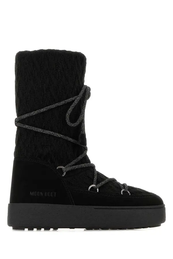 Moon Boot Fabric S X Guest In Residence Ltrack Boots - Black