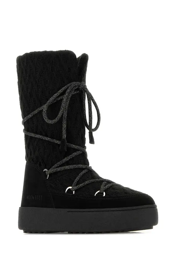 Moon Boot Fabric S X Guest In Residence Ltrack Boots - Black