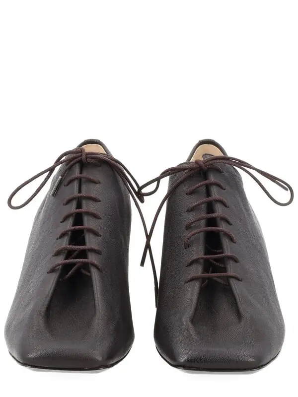 LEMAIRE Lamb Leather Lace-up High Heel Shoes