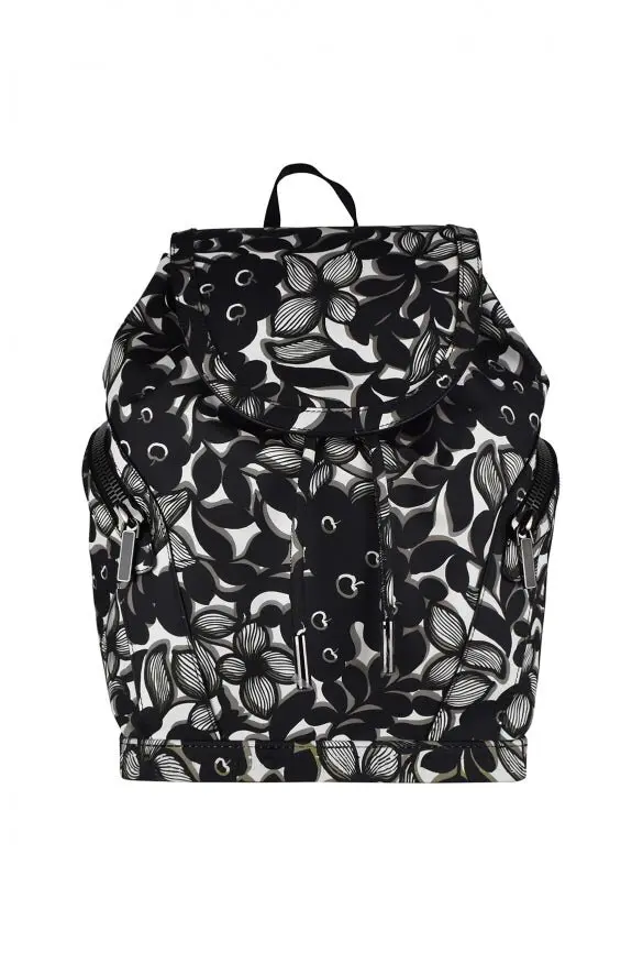 CHRISTIAN LOUBOUTIN Explorafunk Backpack With Floral Motif - Black