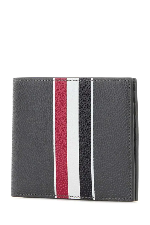 Thom Browne Grey Leather Wallet