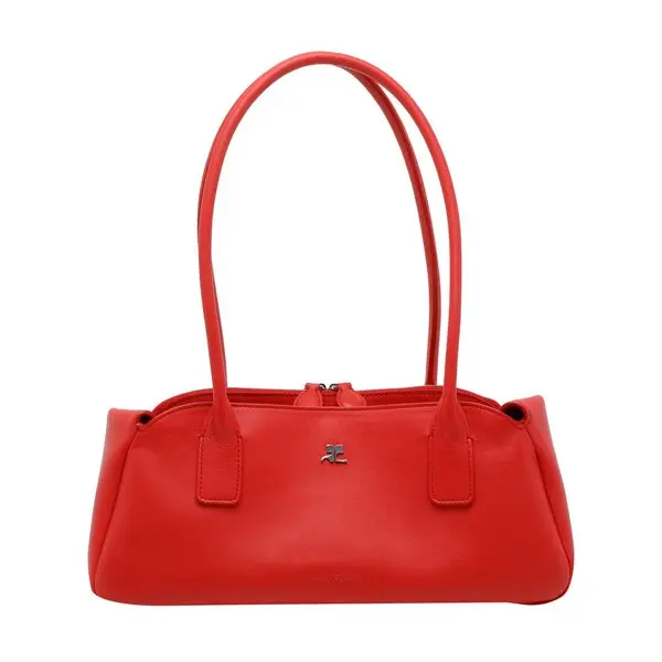 COURREGES Stripe Naplack Shoulder Bag