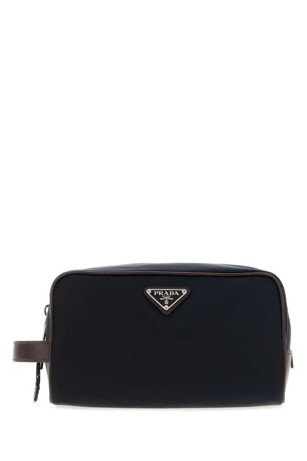 Prada Navy Re-nylon Speedrock Beauty Case - Blue