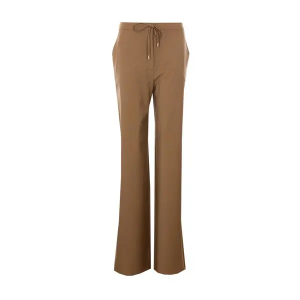 Max Mara Corone Wool Canvas Jogging Trousers - Brown