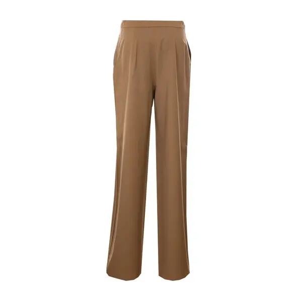 Max Mara Corone Wool Canvas Jogging Trousers - Brown