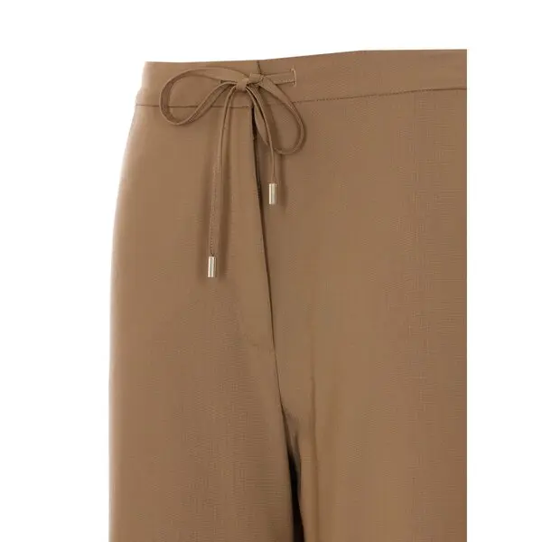 Max Mara Corone Wool Canvas Jogging Trousers - Brown