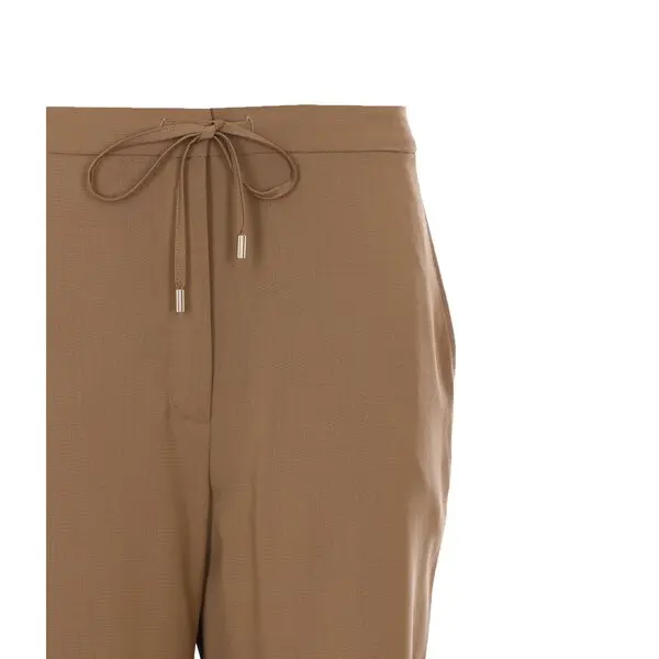 Max Mara Corone Wool Canvas Jogging Trousers - Brown