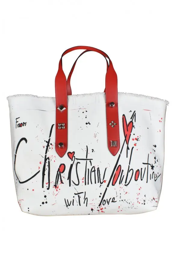 CHRISTIAN LOUBOUTIN Frangibus Tote Bag - White