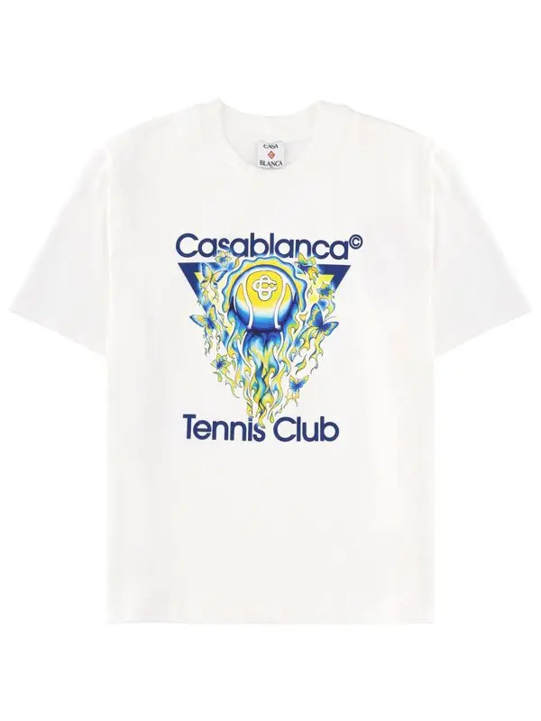Casablanca Tennis Club Graphic T-shirt - White