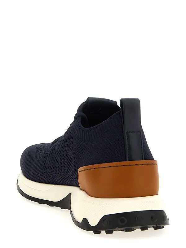 TOD'S Socks' Sneakers With Calf Leather Inserts - Blue