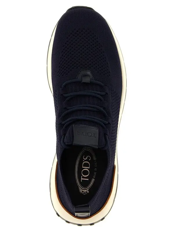 TOD'S Socks' Sneakers With Calf Leather Inserts - Blue