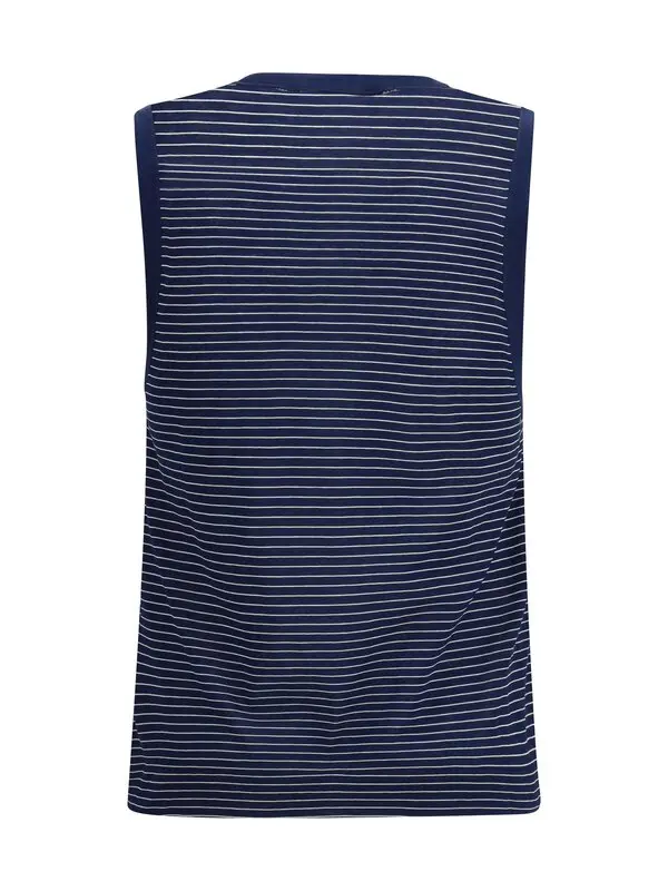 Ami Striped Cotton Tank Top