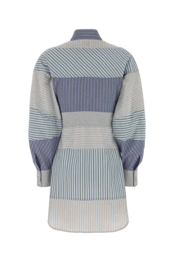 Moschino Embroidered Poplin Shirt Dress - Multicolor