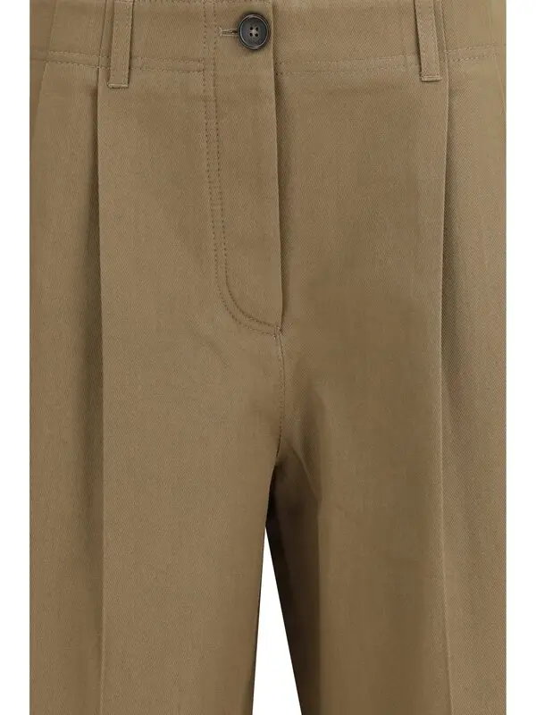 TOTEME Straight-leg Trousers In Organic Cotton - Brown