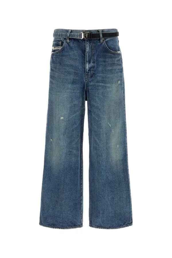 Sacai Wide Leg Denim Jeans