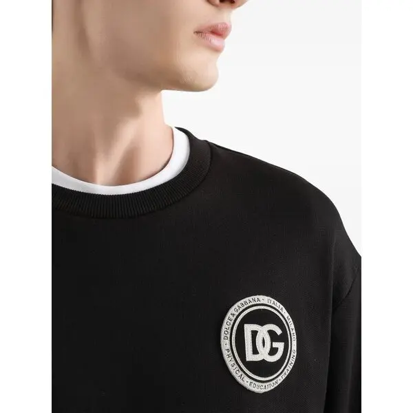Dolce & Gabbana Cotton Logo Patch Sweatshirt
