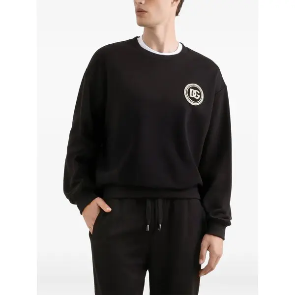 Dolce & Gabbana Cotton Logo Patch Sweatshirt