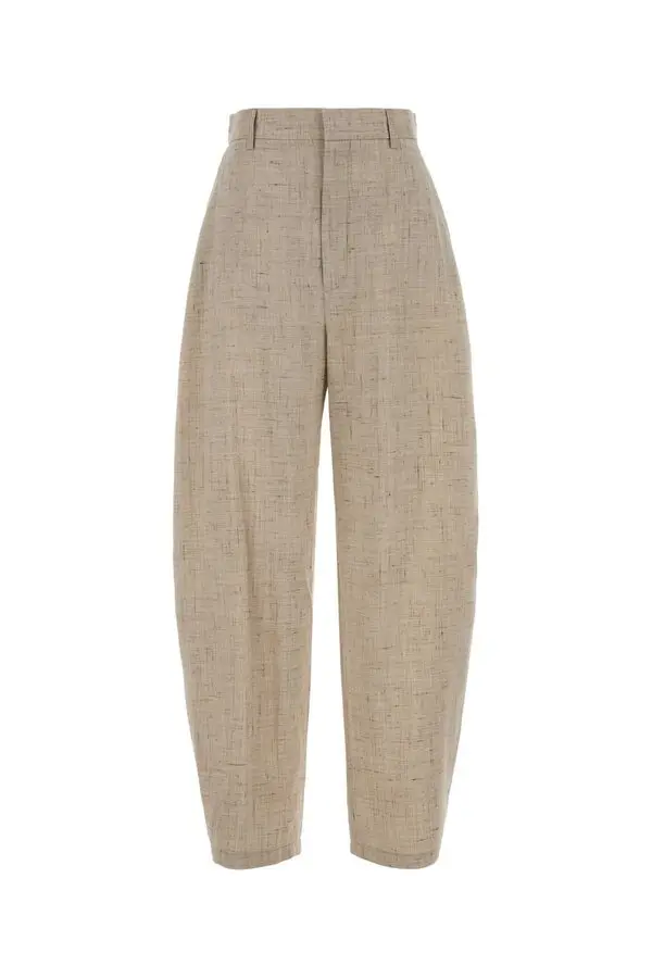 Moschino Melange Sand Jersey Wide-leg Pant - Brown