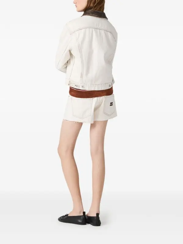 Miu Miu Denim Cotton Shorts - Multicolor