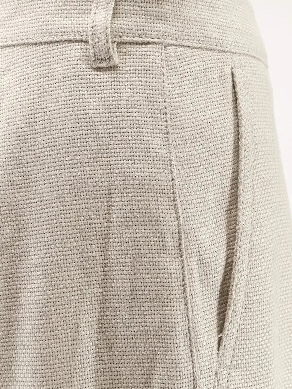 Max Mara Stretch Cotton Linen Trousers