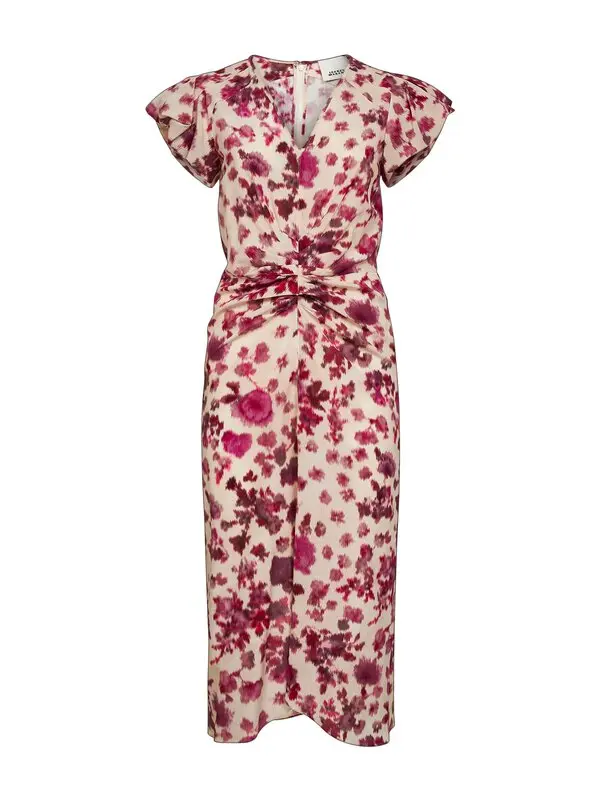Isabel Marant Étoile Printed Stretch Silk Midi Dress - Multicolor