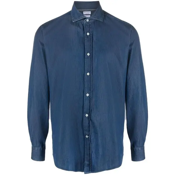 Brunello Cucinelli Shirts - Blue