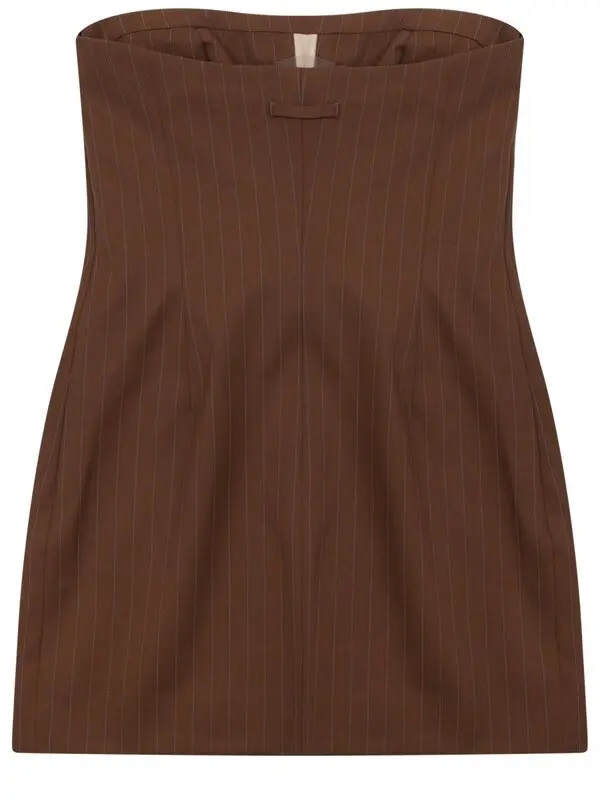 JEAN PAUL GAULTIER Pinstripe Fitted Mini Dress