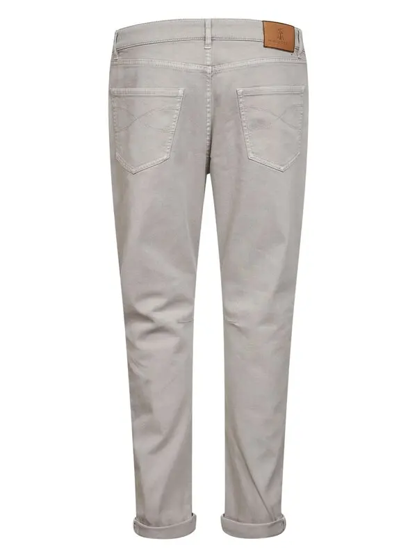 Brunello Cucinelli Light Grey Comfort Denim Leisure Fit Jeans