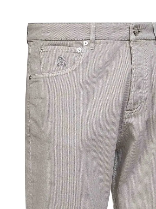 Brunello Cucinelli Light Grey Comfort Denim Leisure Fit Jeans - Multicolor