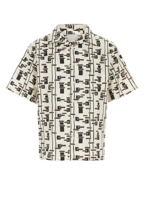 Prada Printed Poplin Shirt - Multicolor