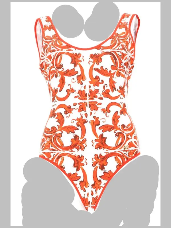 Dolce & Gabbana Corded Lace Sheath Dress - Orange