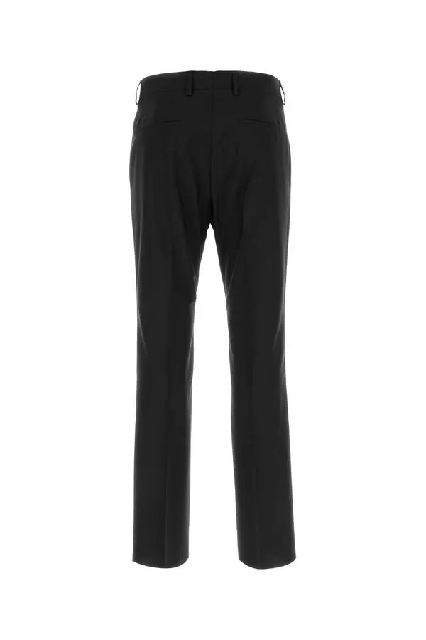 Valentino Garavani Wool Blend Trousers - Black