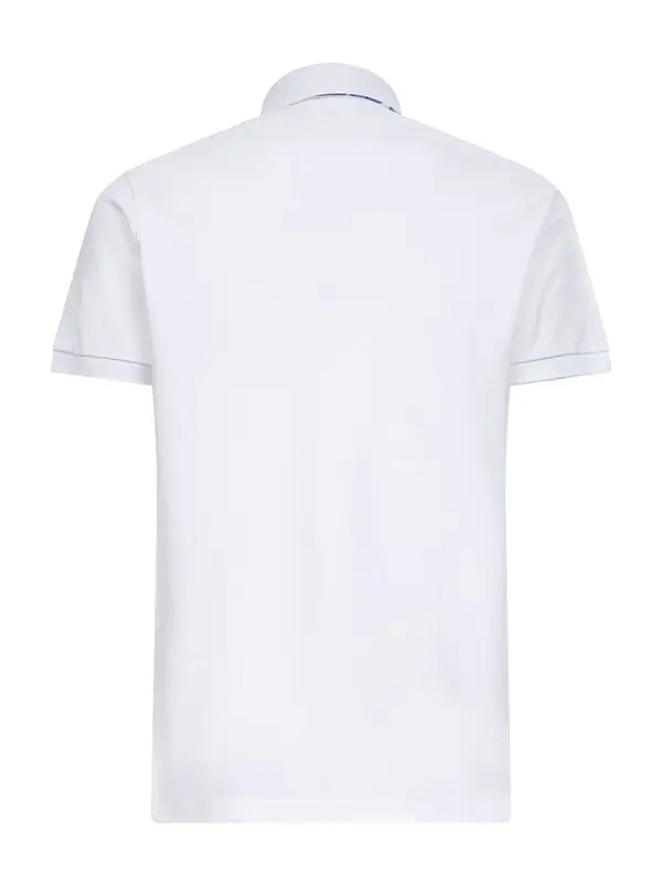 Etro White Cotton Piquet Polo Shirt