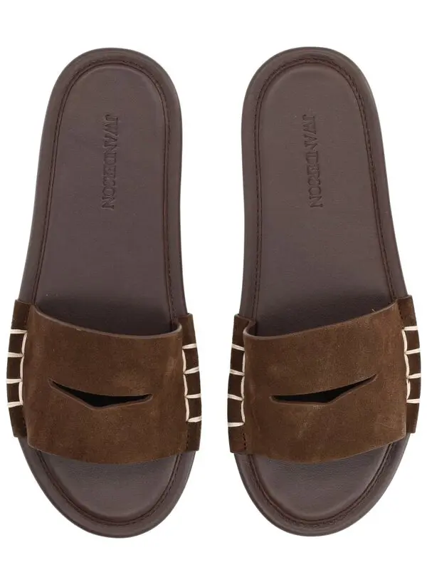 JW Anderson Suede Leather Sandals - Brown