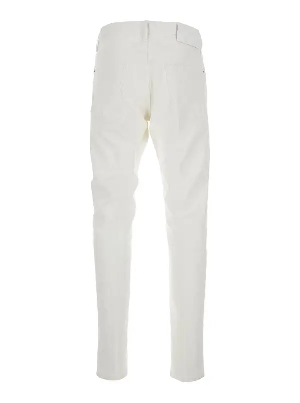 Dsquared2 Five-pocket Cotton Jeans With Back Logo Patch
