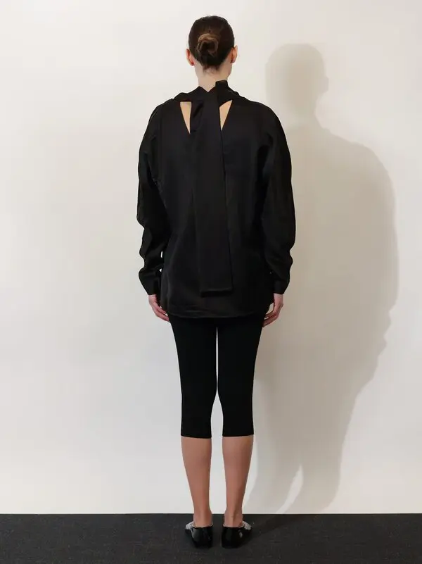 TOTEME Cowl Neck Viscose And Linen Shirt