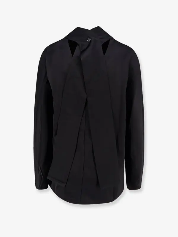 TOTEME Cowl Neck Viscose And Linen Shirt
