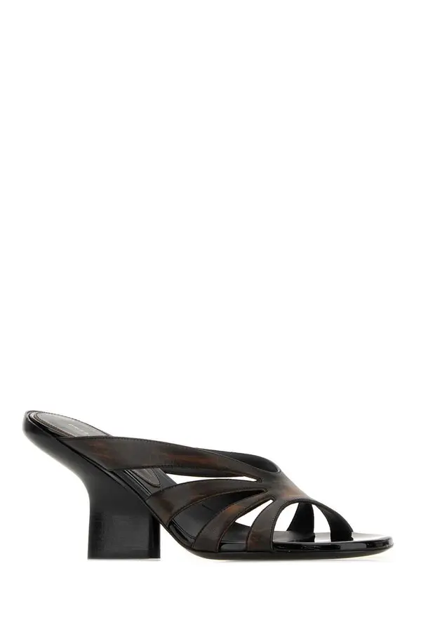 Dries Van Noten Leather Mules - Brown
