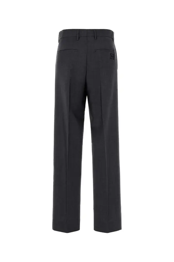 Miu Miu Charcoal Mohair Blend Trousers