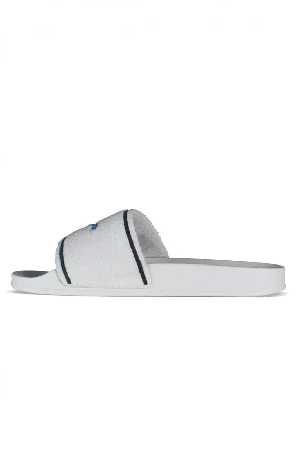 Off-White Terry Towelling Slides With Logo Detail