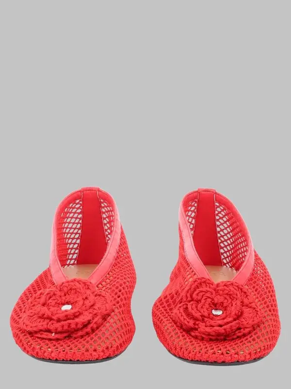 GANNI Ballerina Jenny In Mesh - Red